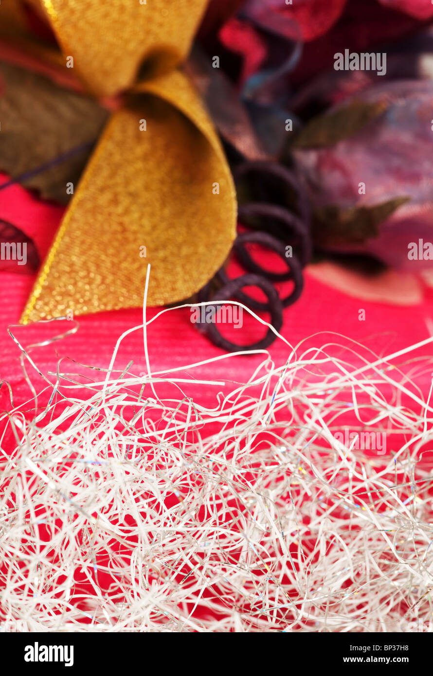 Close-up of wrapped Christmas present Stock Photo - Alamy
