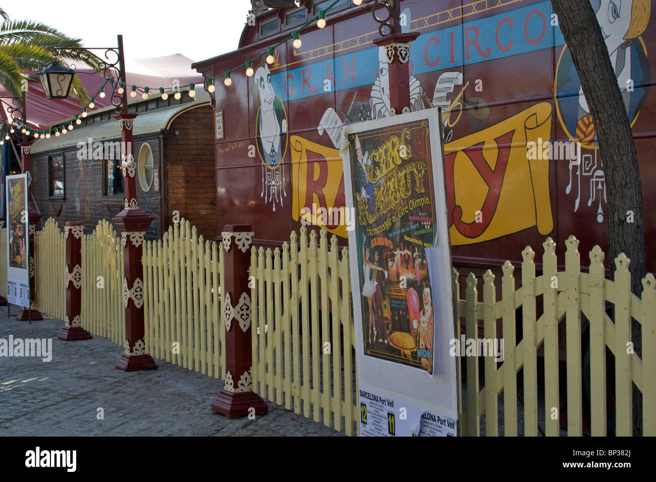 Original wooden carriages of the famous family Spanish circus created ...