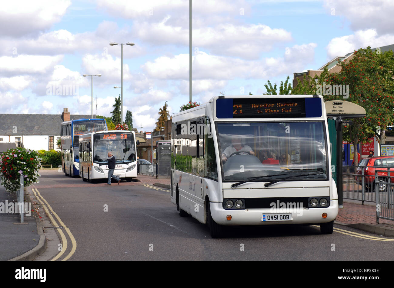 Buses at Bicester bus station, Oxfordshire, England, UK Stock Photo - Alamy
