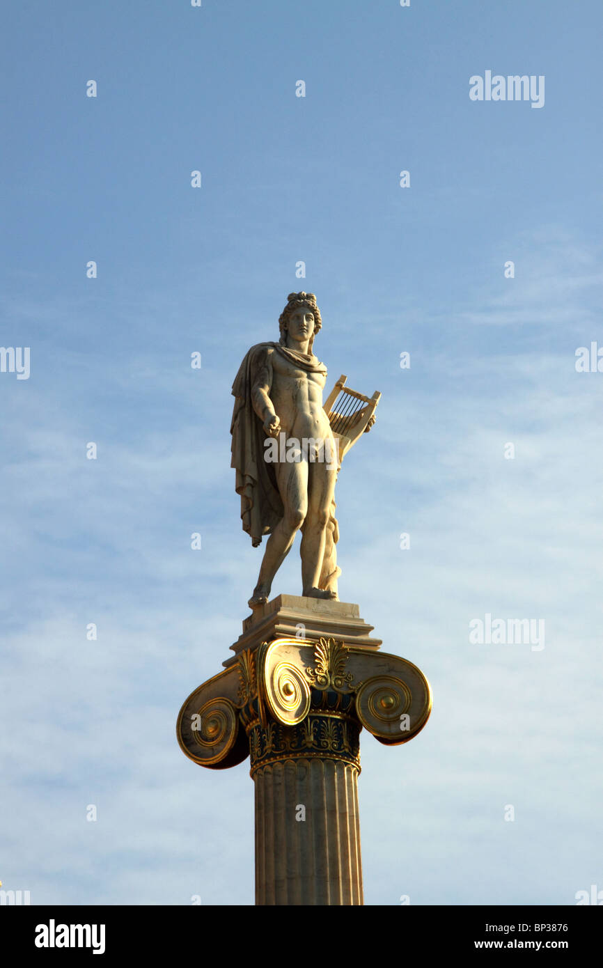 Akadimia Athinon (Athens' Academy) on Panepistimiou Street. Detail of ...