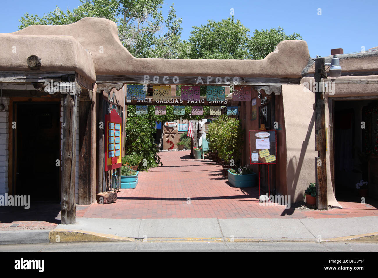Poco Apoco outdoor shopping mall in Old Town Albuquerque, New Mexico ...