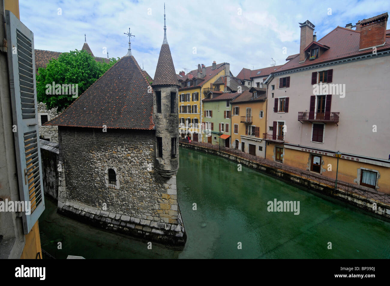 The Palais de l'Isle, a medieval landmark in the old town of Annecy ...