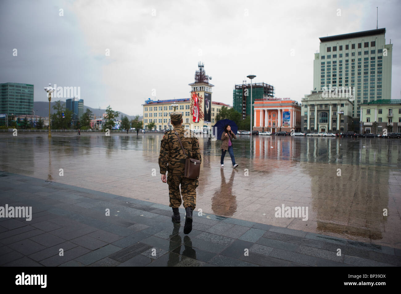A rainy day in Ulan Bator, Mongolia Stock Photo - Alamy