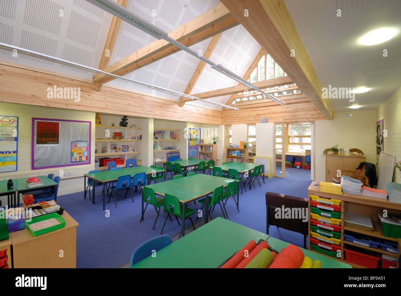 Micheldever Church of England Primary School classroom Stock Photo - Alamy