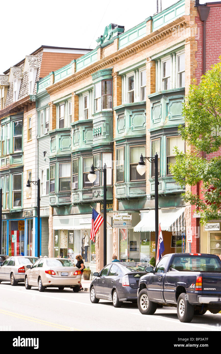 Downtown scene in Wakefield, RI Stock Photo - Alamy