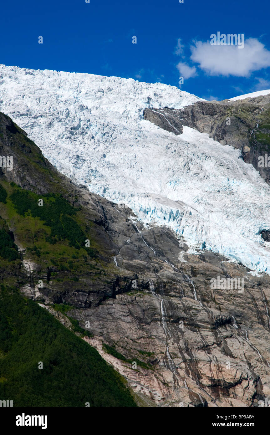 Jostedalsbreen Glacier from Briksdal, Jostedal Glacier National Park ...