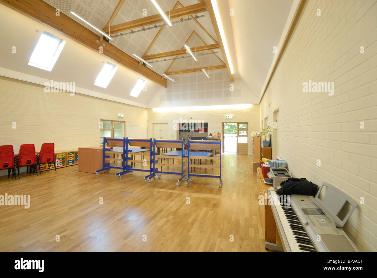 Micheldever Church of England Primary School hall Stock Photo - Alamy