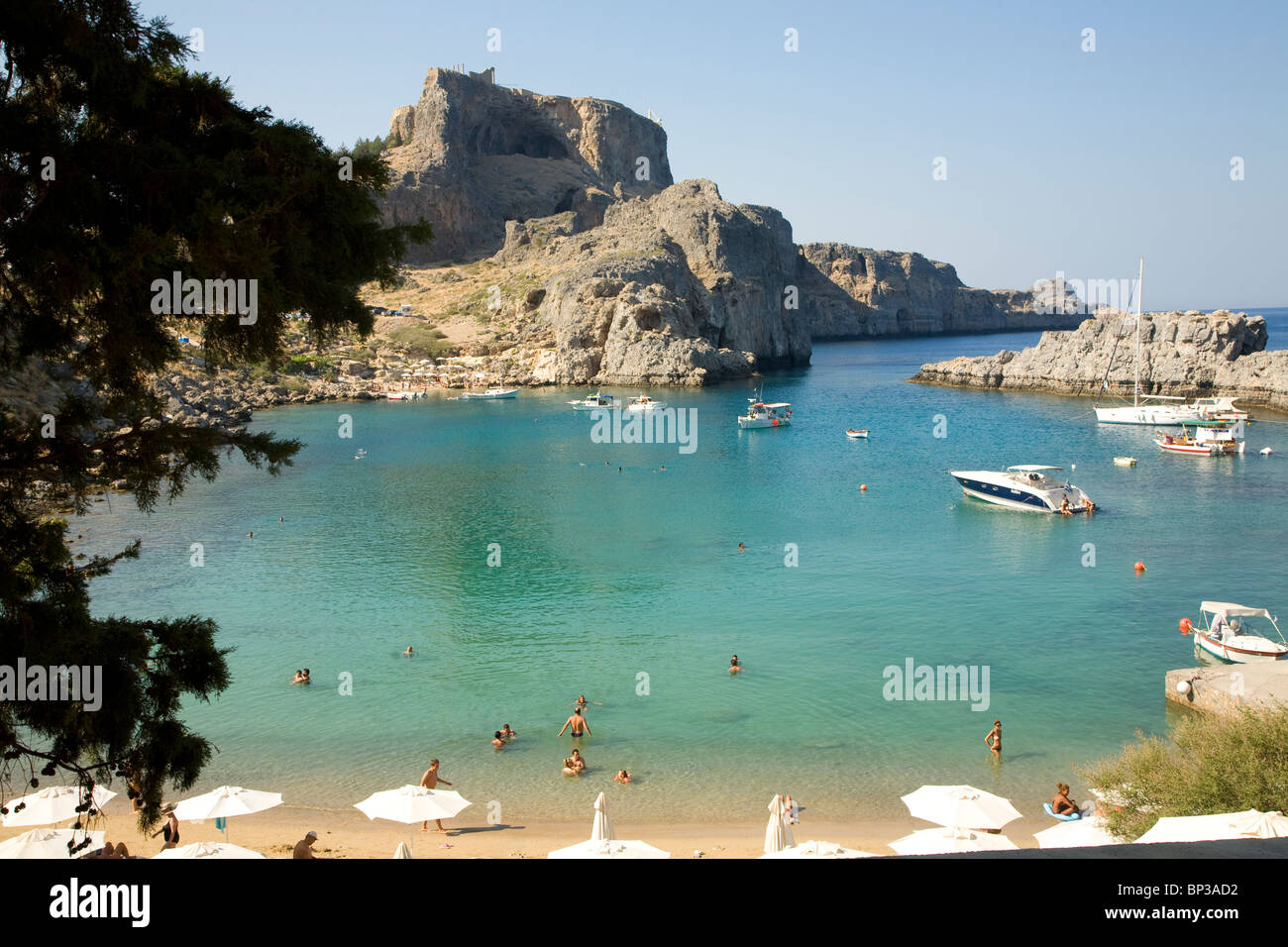 Rhodes st paul's bay cove hi-res stock photography and images - Alamy