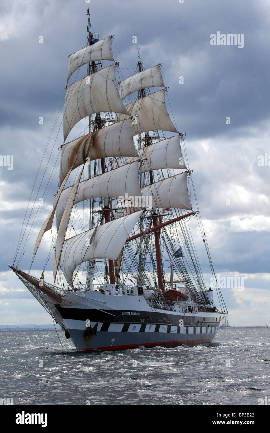 Old Square Rigged Sailing Ship Stock Photos & Old Square Rigged Sailing ...