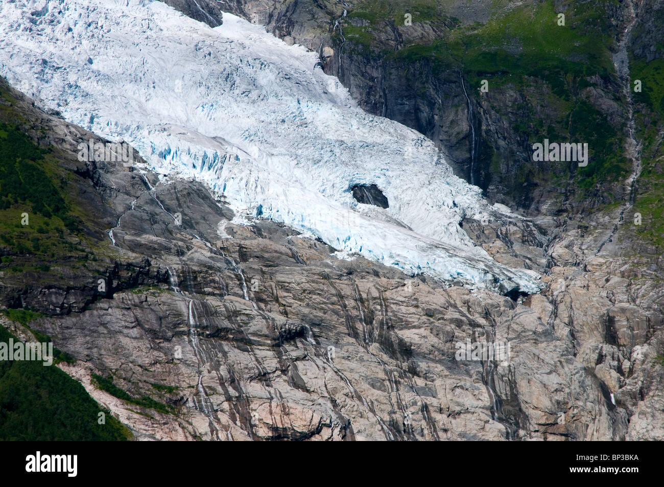 Jostedalsbreen Glacier from Briksdal, Jostedal Glacier National Park ...