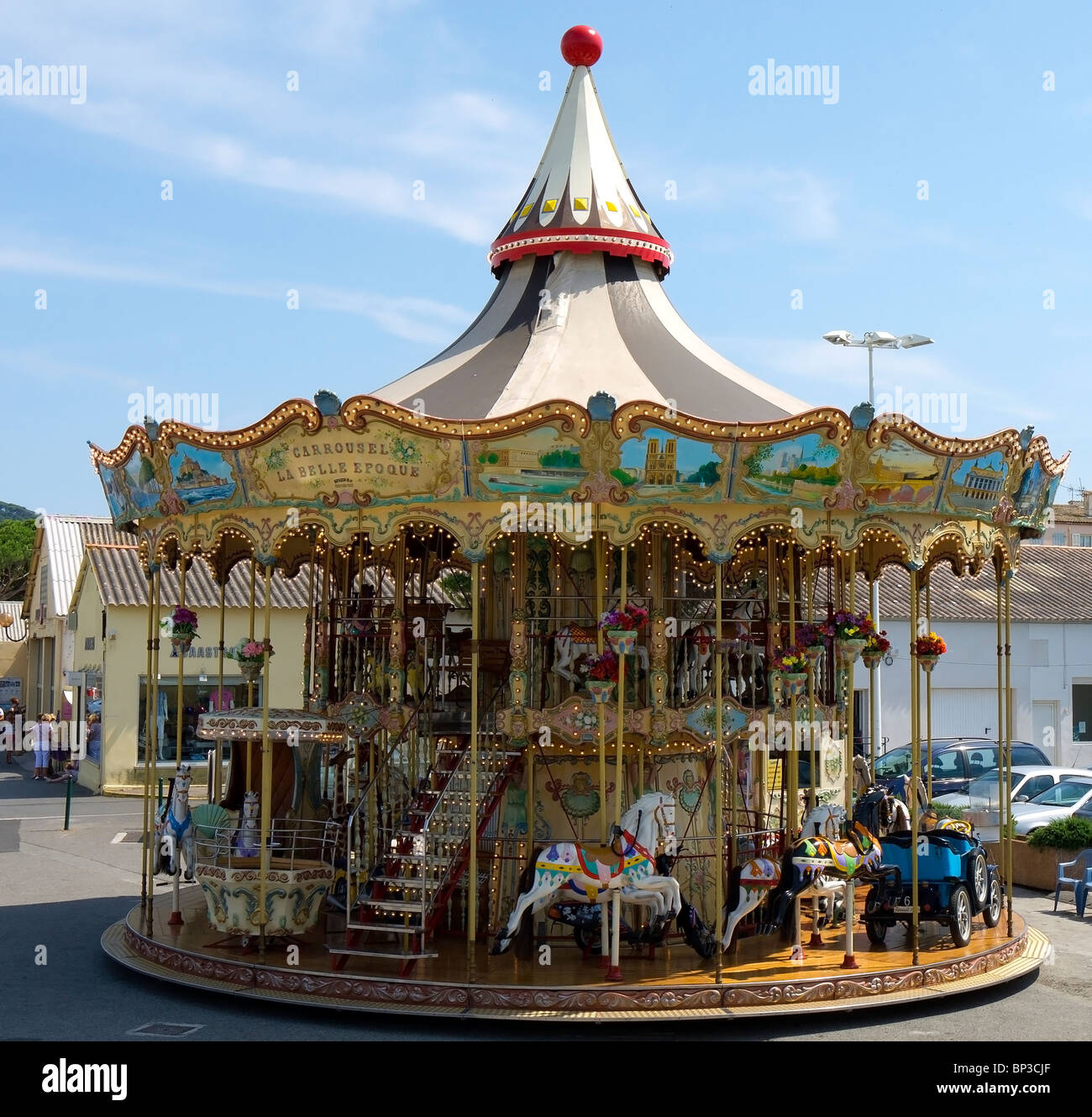 Carousel (Roundabout) at St Tropez, France Stock Photo - Alamy