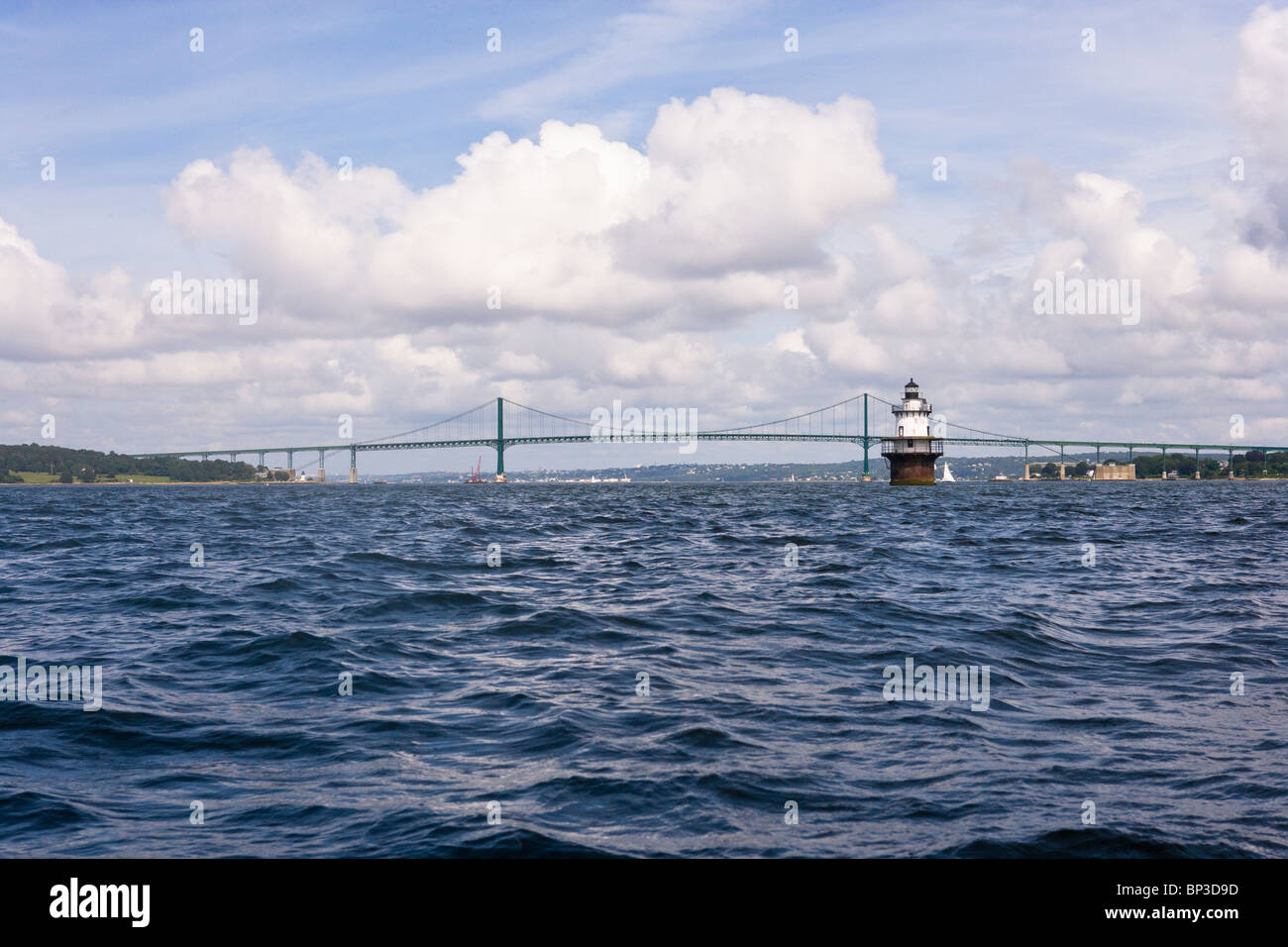 Hope Bridge across the Narragansett Bay connecting Bristol and Stock ...