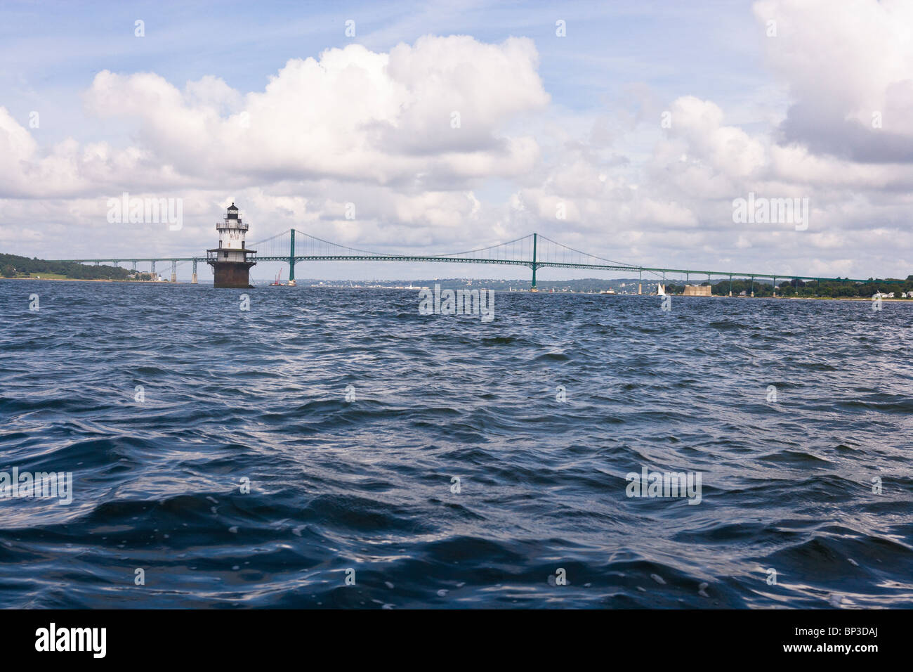 Hope Bridge across the Narragansett Bay connecting Bristol and Stock ...