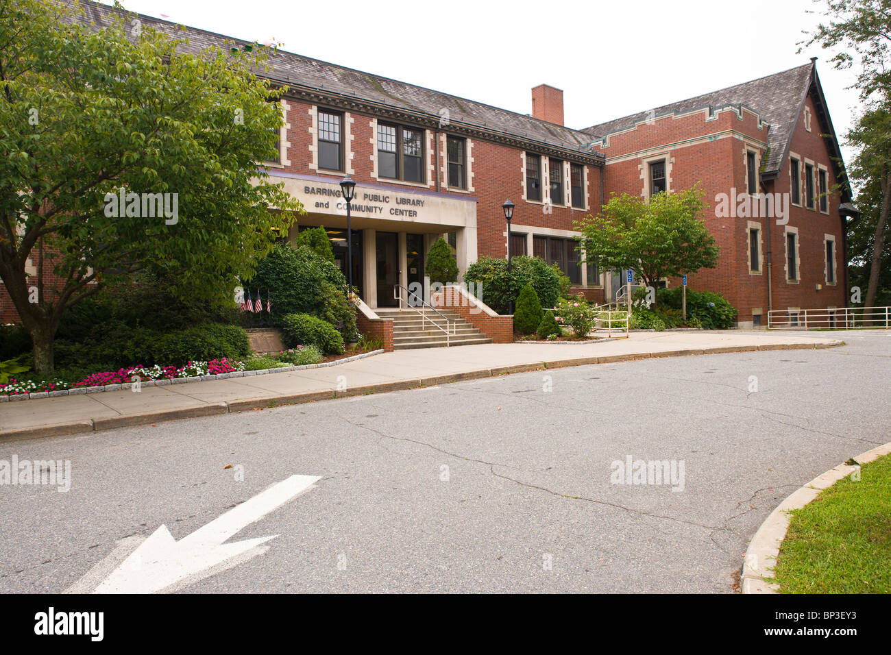 Exterior of the Barrington Public Library and Community Center Stock ...
