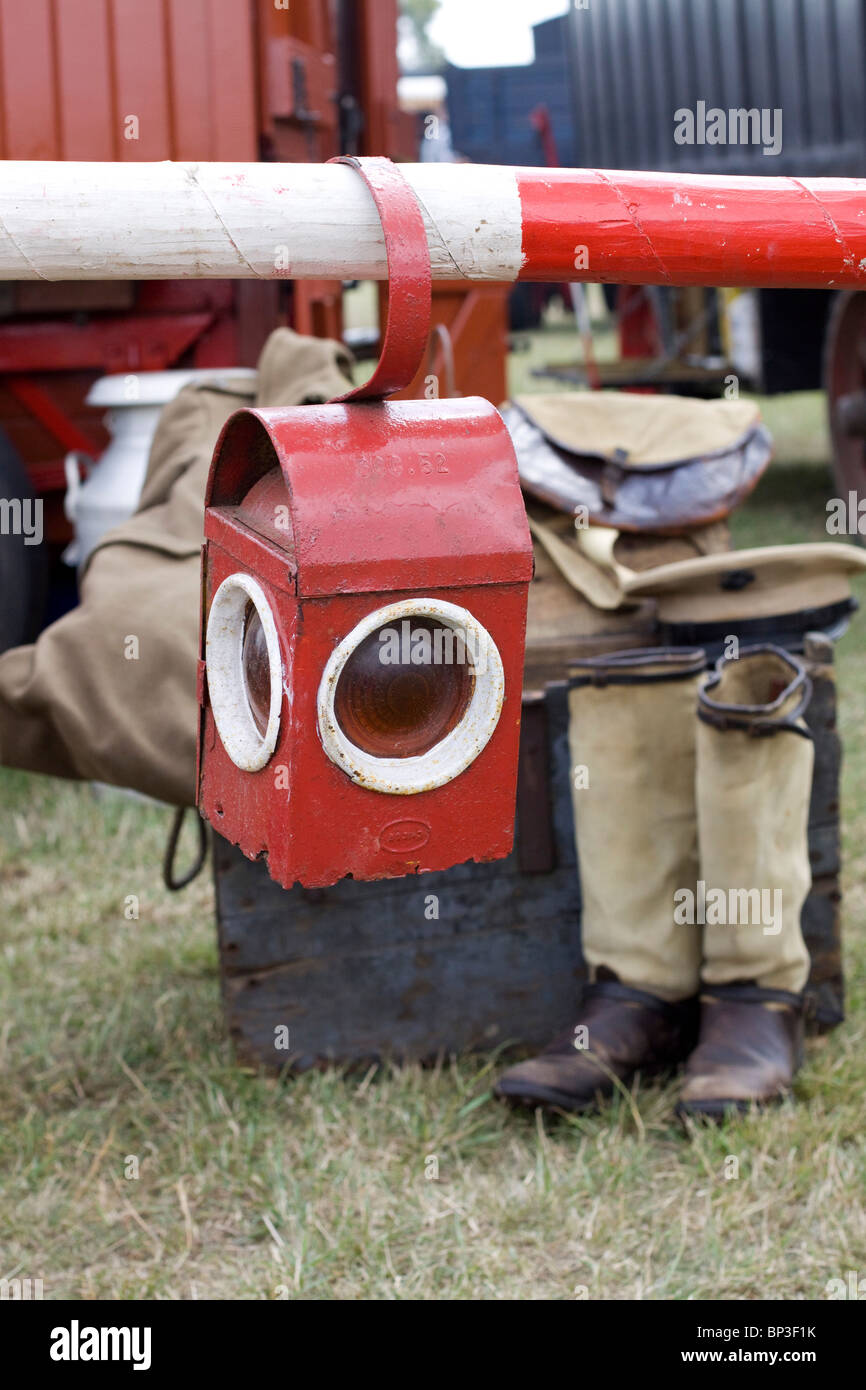 Old Fashioned Warning Signs for Road works Stock Photo - Alamy