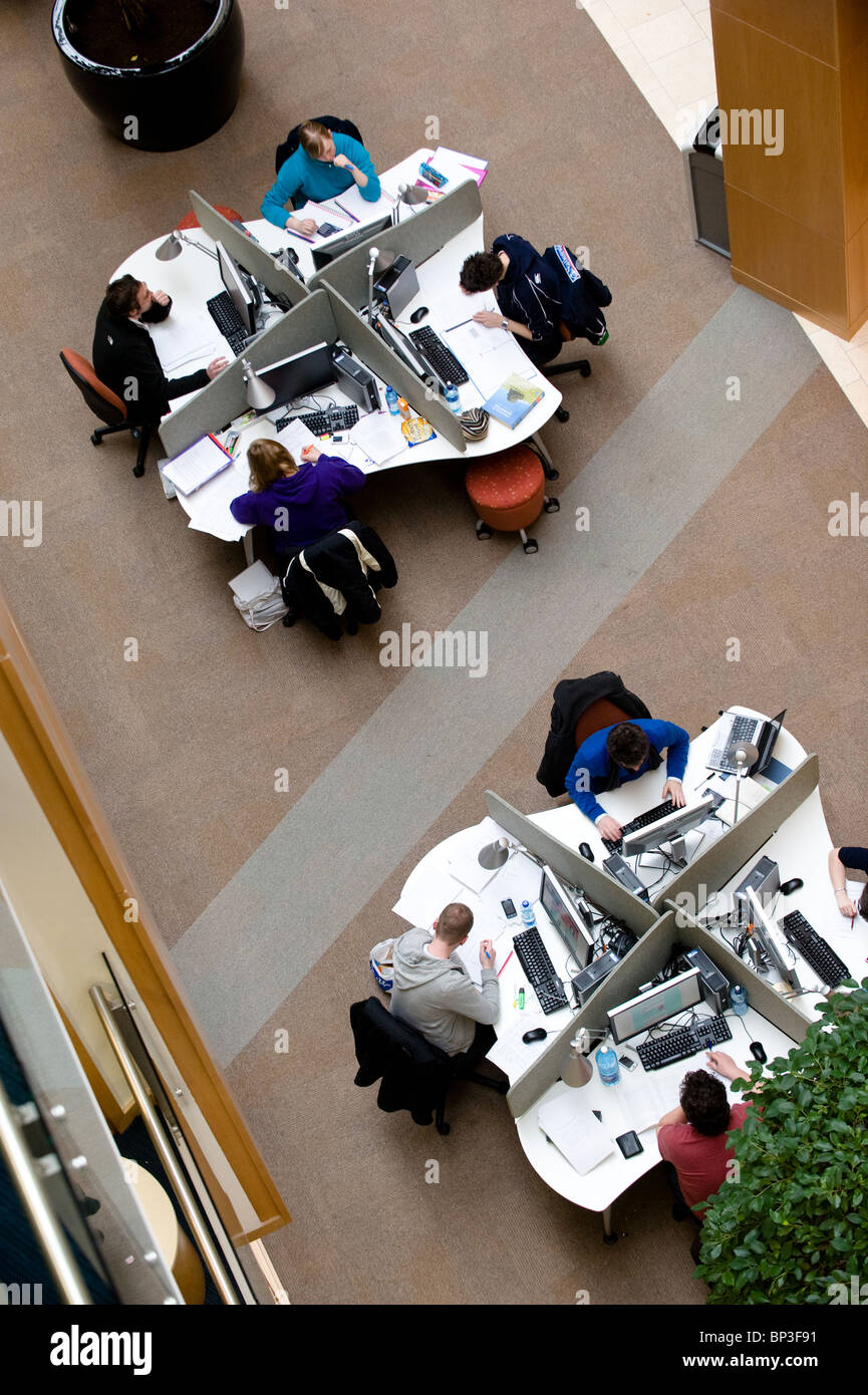 Students studying in a University library Stock Photo - Alamy