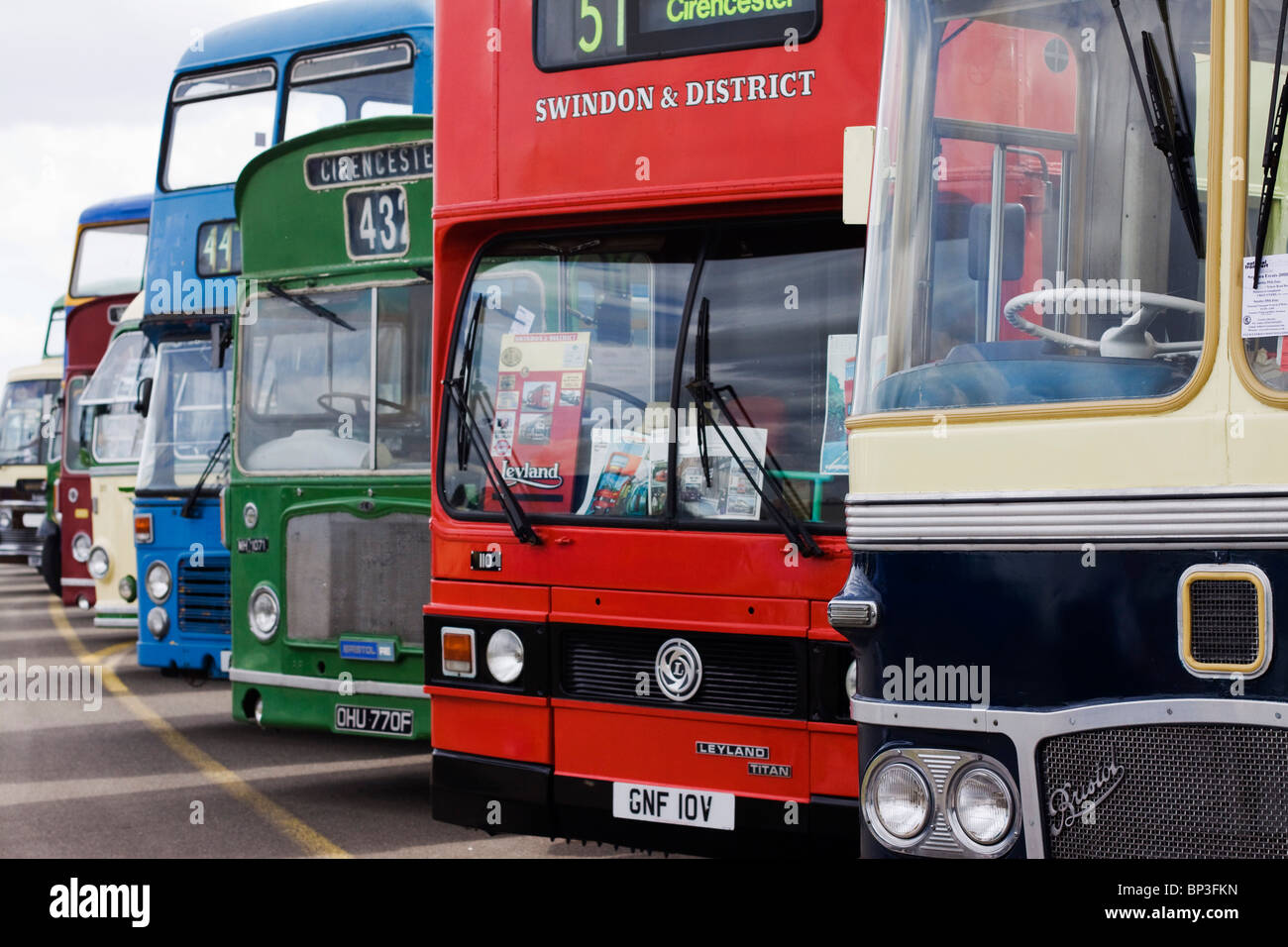 Old Public Transport Buses Stock Photo - Alamy