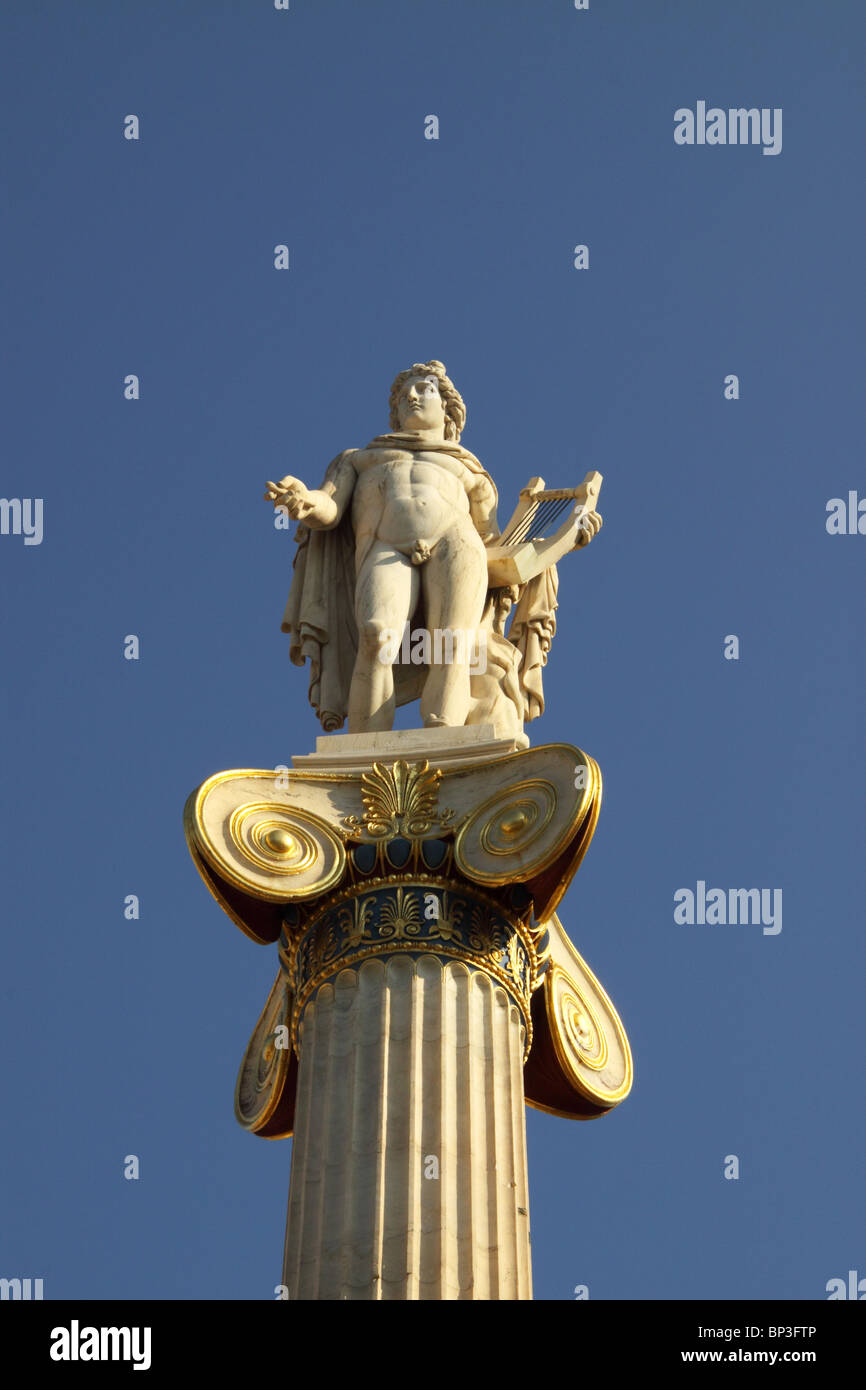 Akadimia Athinon (Athens' Academy) on Panepistimiou Street. Detail of ...