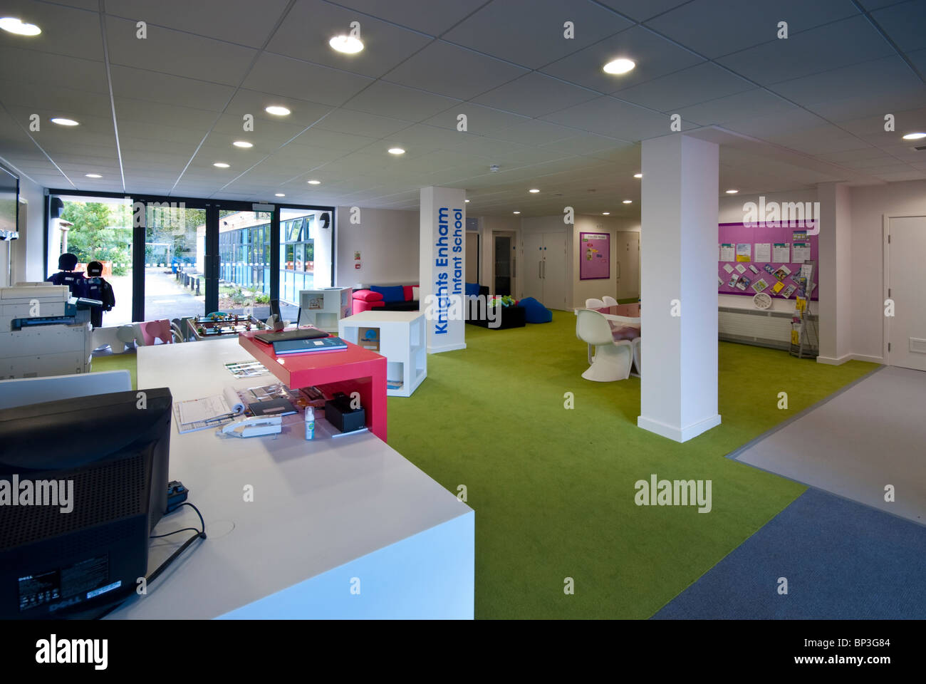 Knights Enham Infant and Junior School reception area bright and ...