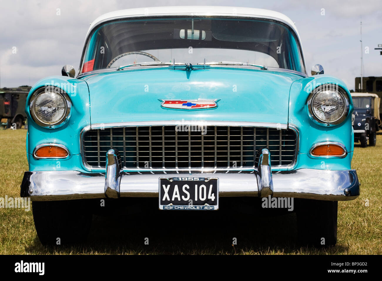 A Sky Blue Chevrolet at a Steam Rally show Stock Photo - Alamy