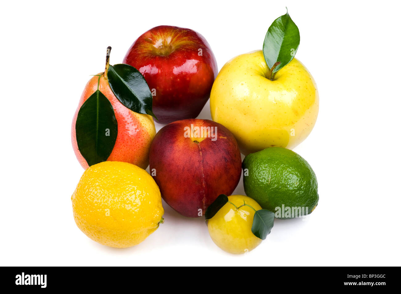 object on white - Fresh fruit on white background Stock Photo - Alamy