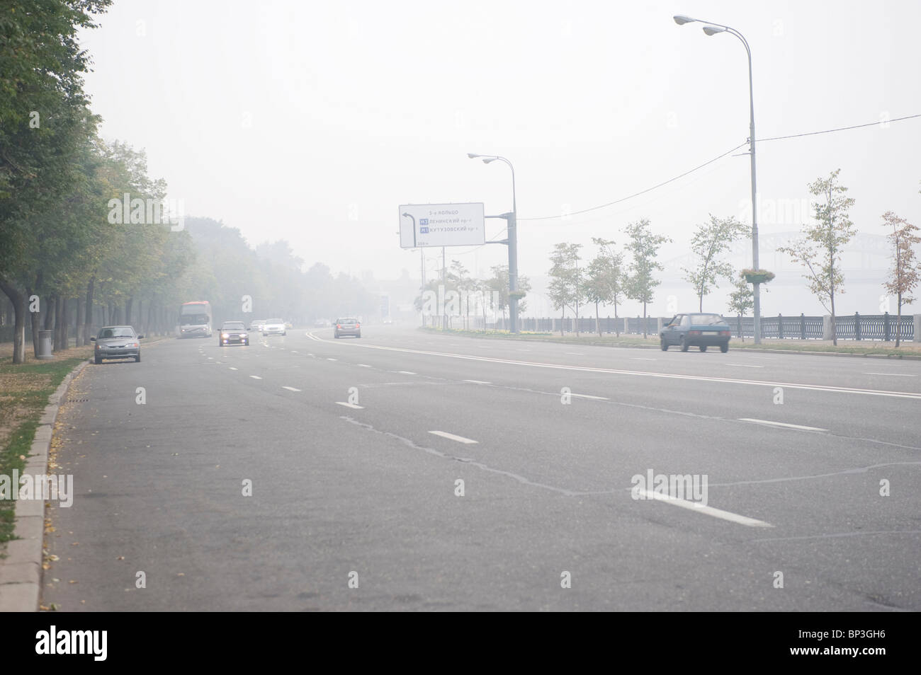 summer 2010 year Moscow in the smog Stock Photo - Alamy