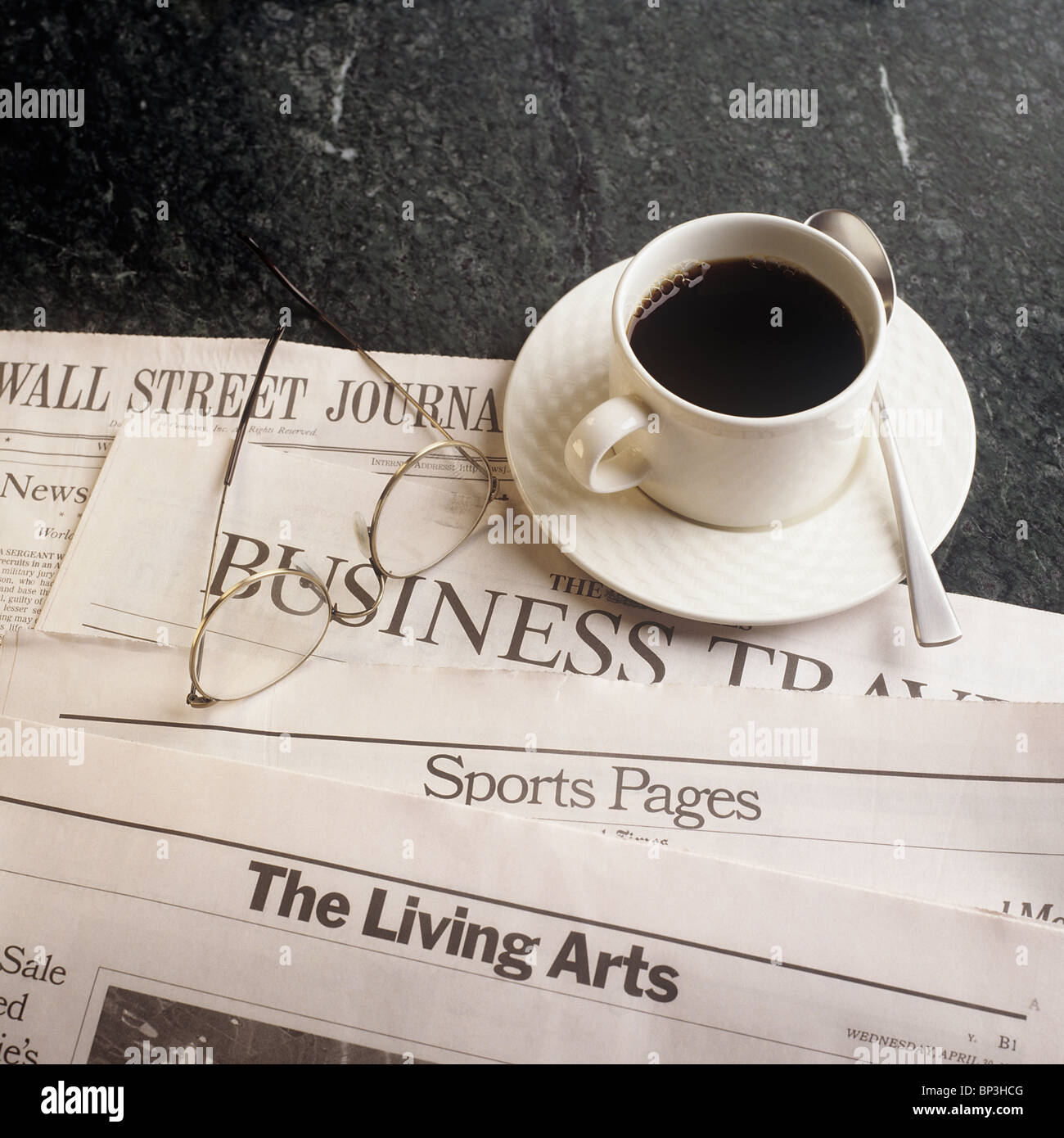 Coffee and News Stock Photo - Alamy