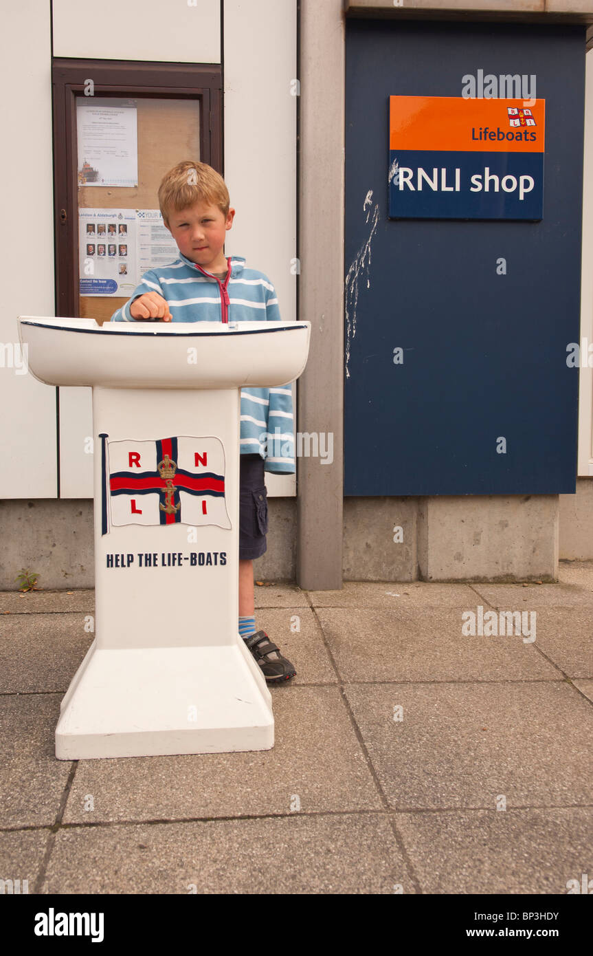 A child rnli charity box hi-res stock photography and images - Alamy