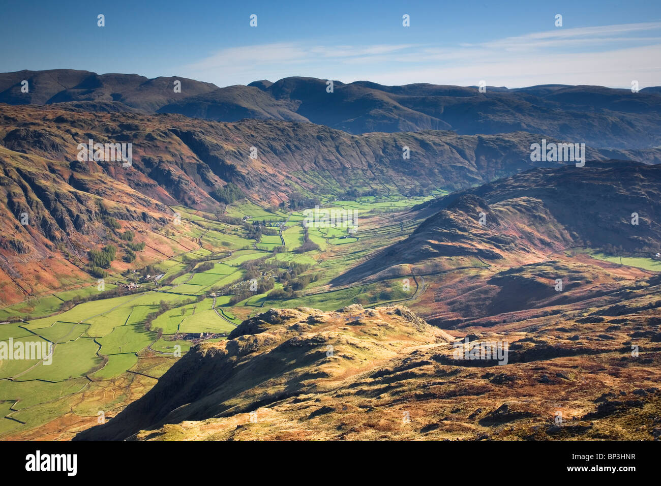 Great Langdale and The Langdale Pikes taking in Side Pike and Lingmoor ...