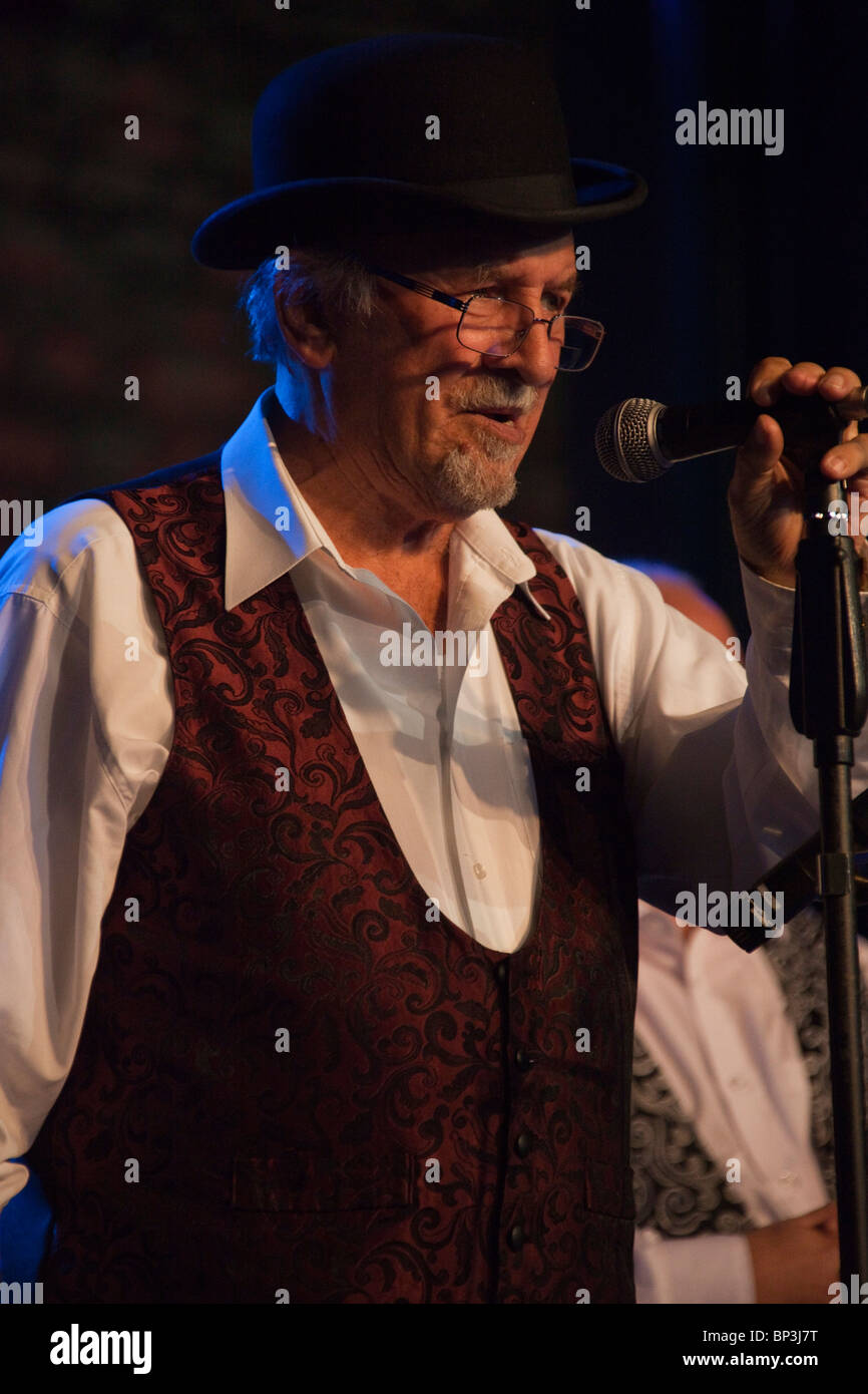Mr Acker Bilk MBE (Bernard Stanley Bilk) playing clarinet at Brecon ...