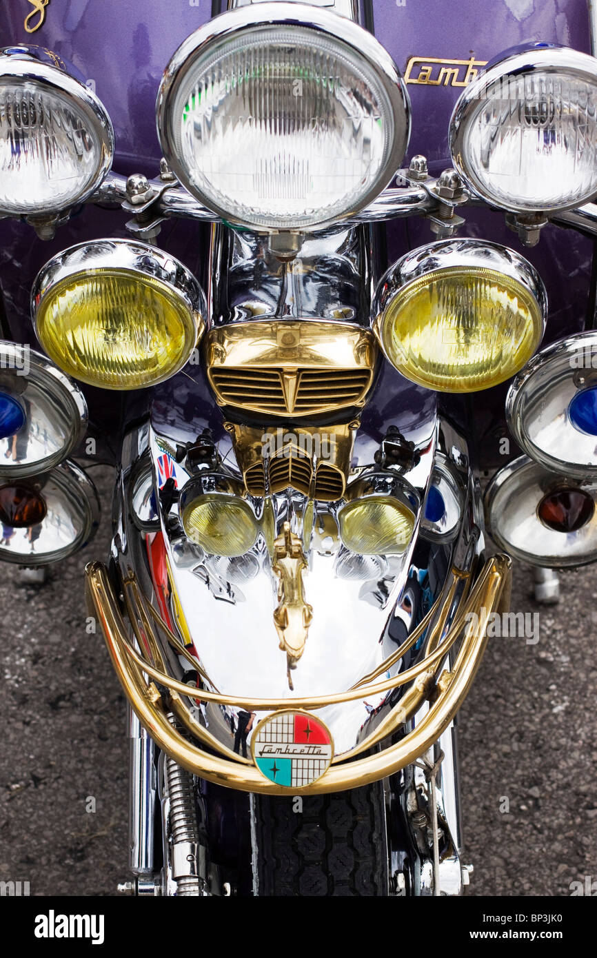 Mod Revival Scooters at a show in Cirencester Stock Photo - Alamy