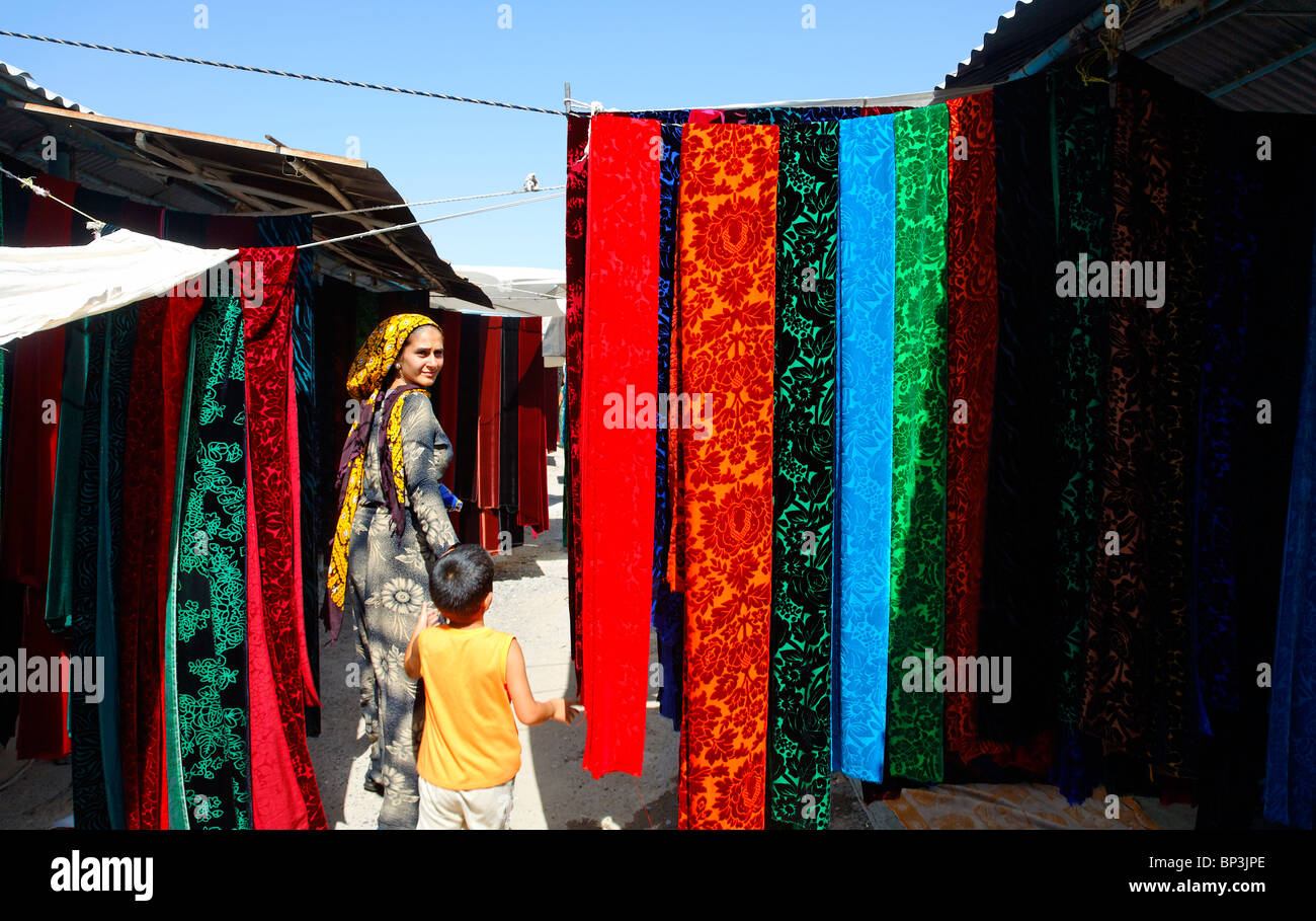 Turkmenistan - Ashgabat - Sunday Market - colourful displays in the ...
