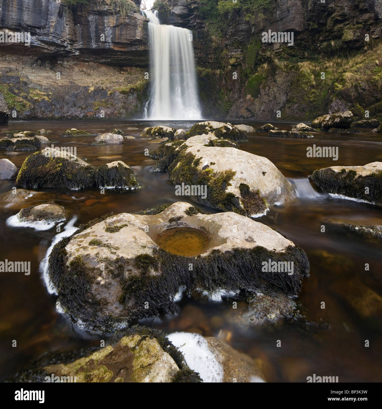 Square Panoramic of Thornton Force Waterfall, on The 'Ingleton ...