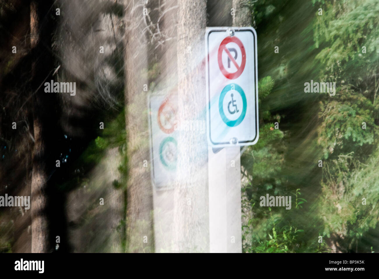 no parking, handicap sign, special photo effects Stock Photo - Alamy