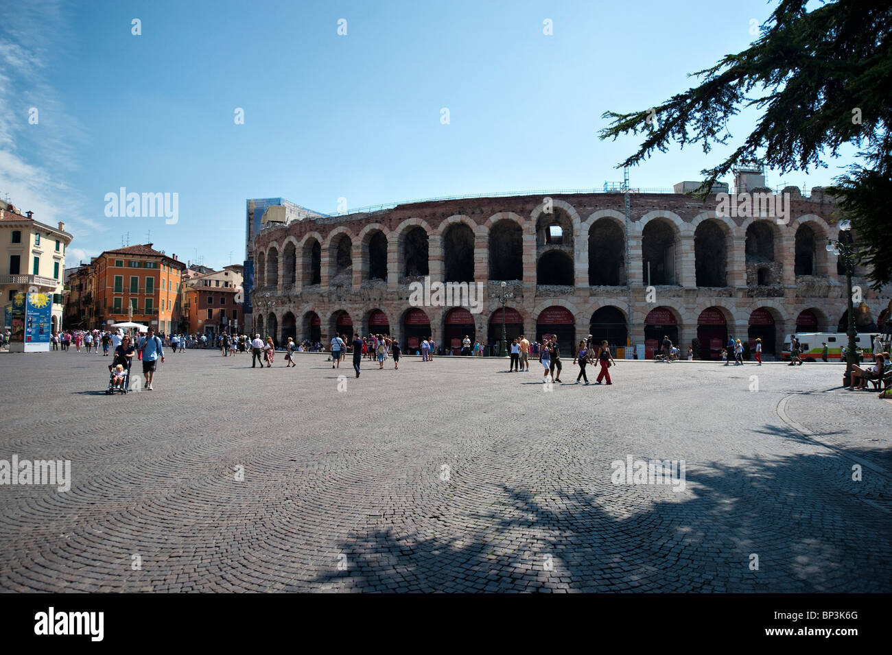Verona Arena and Piazza Bra, Verona, Italy Stock Photo - Alamy