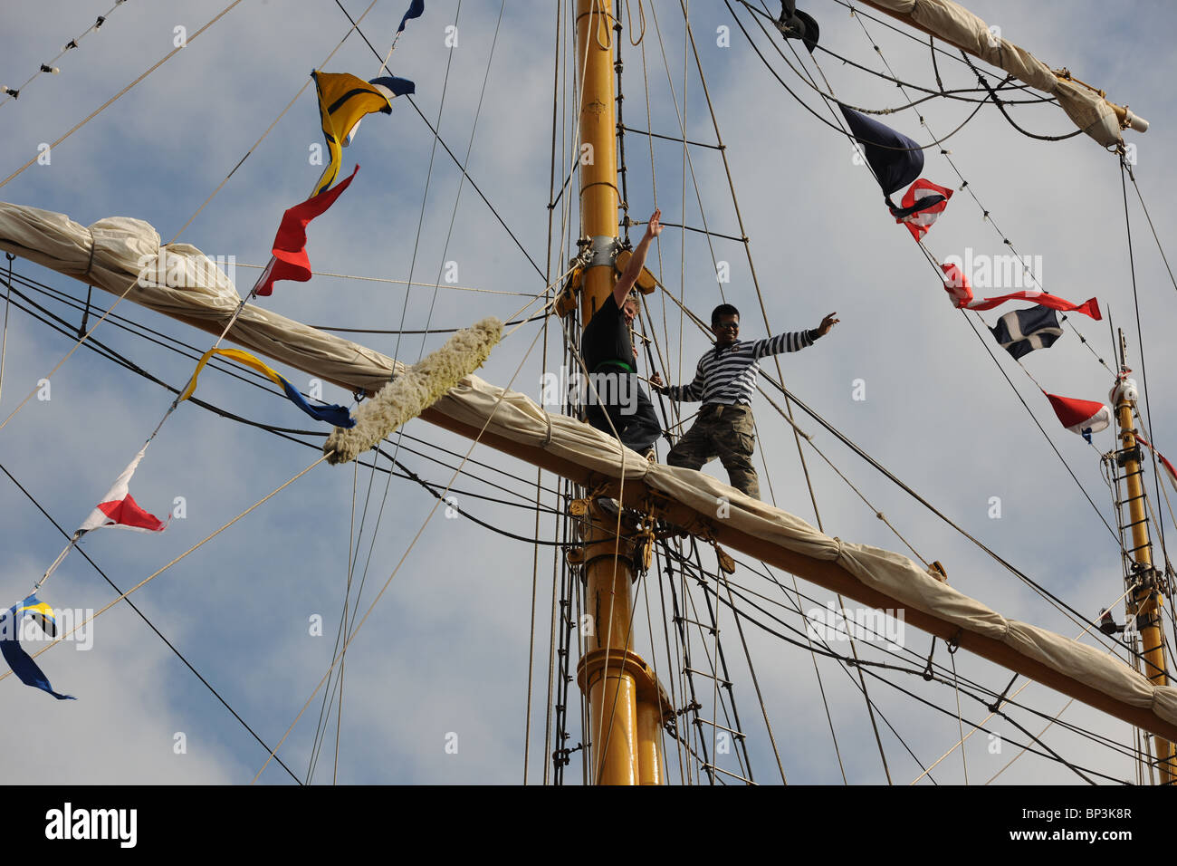 In the rigging Stock Photo - Alamy