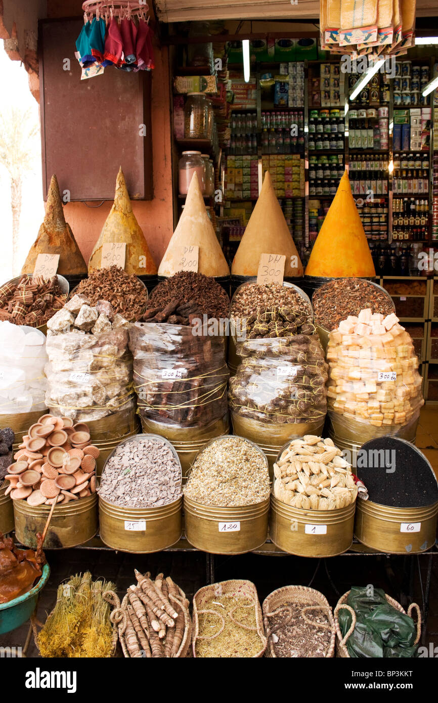 Spice shop, Marrakech Stock Photo - Alamy