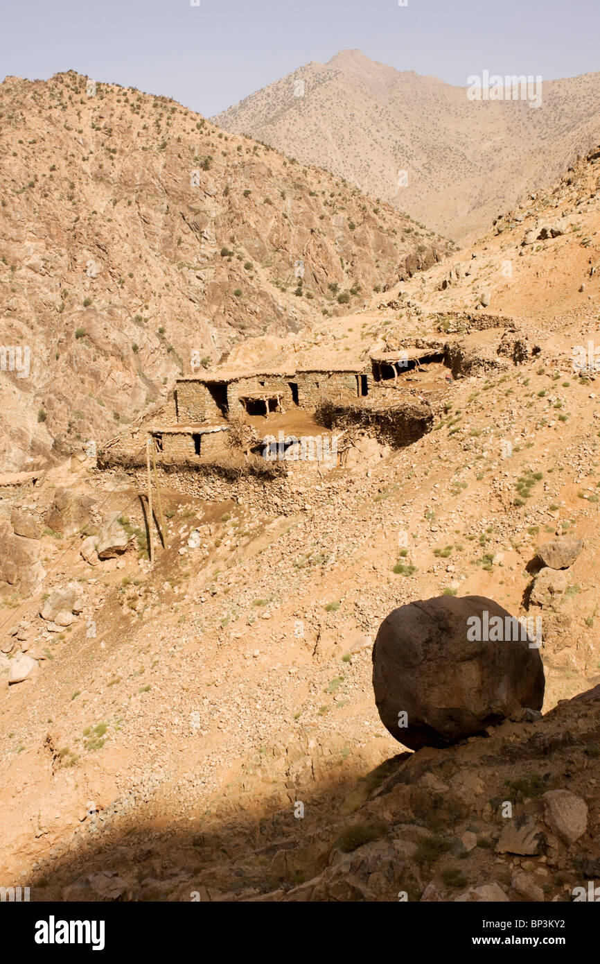 Remote mountain village in High Atlas Mountains Stock Photo - Alamy