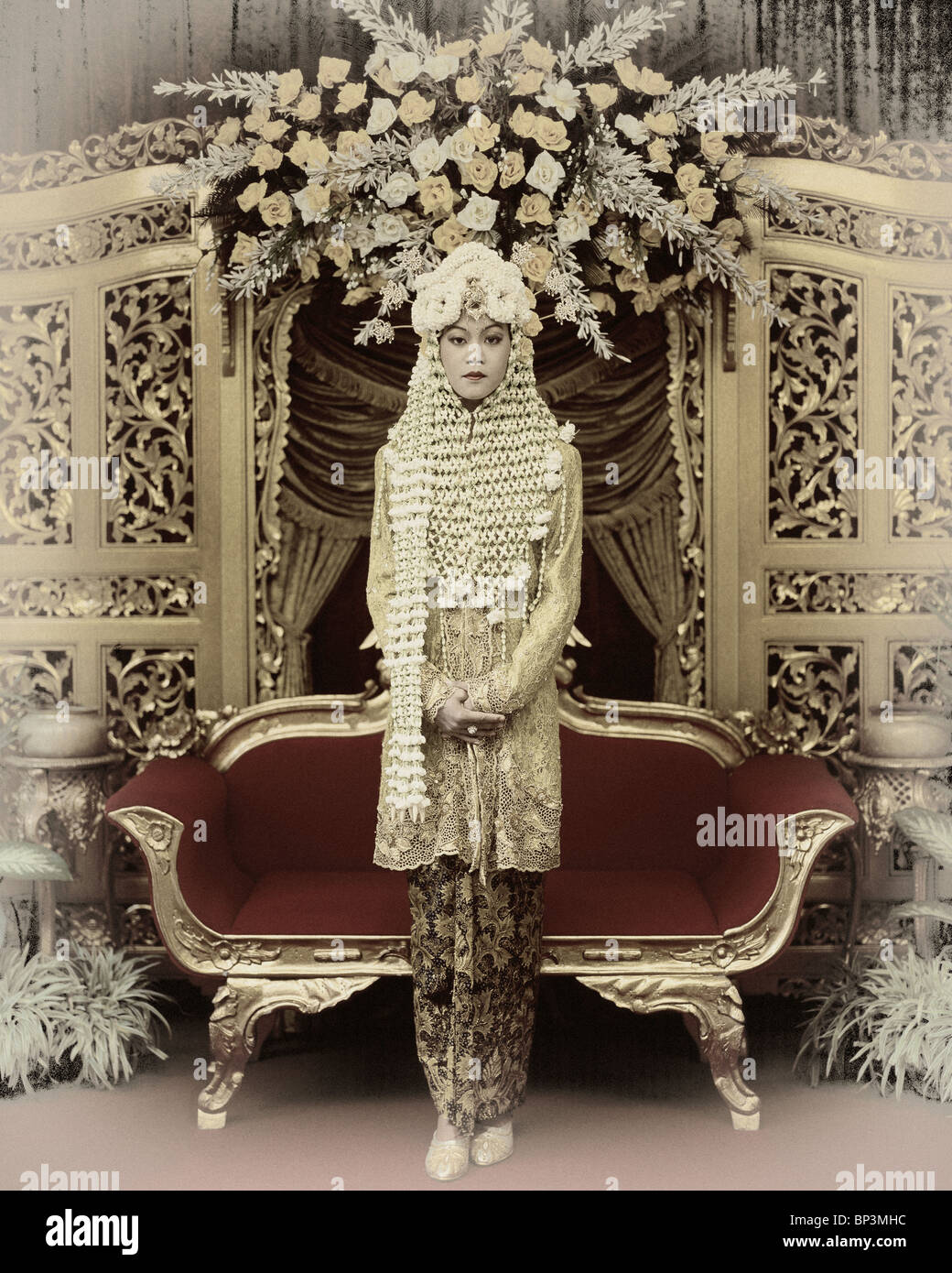Javanese bride in traditional attire, Indonesia done with a nostalgia ...