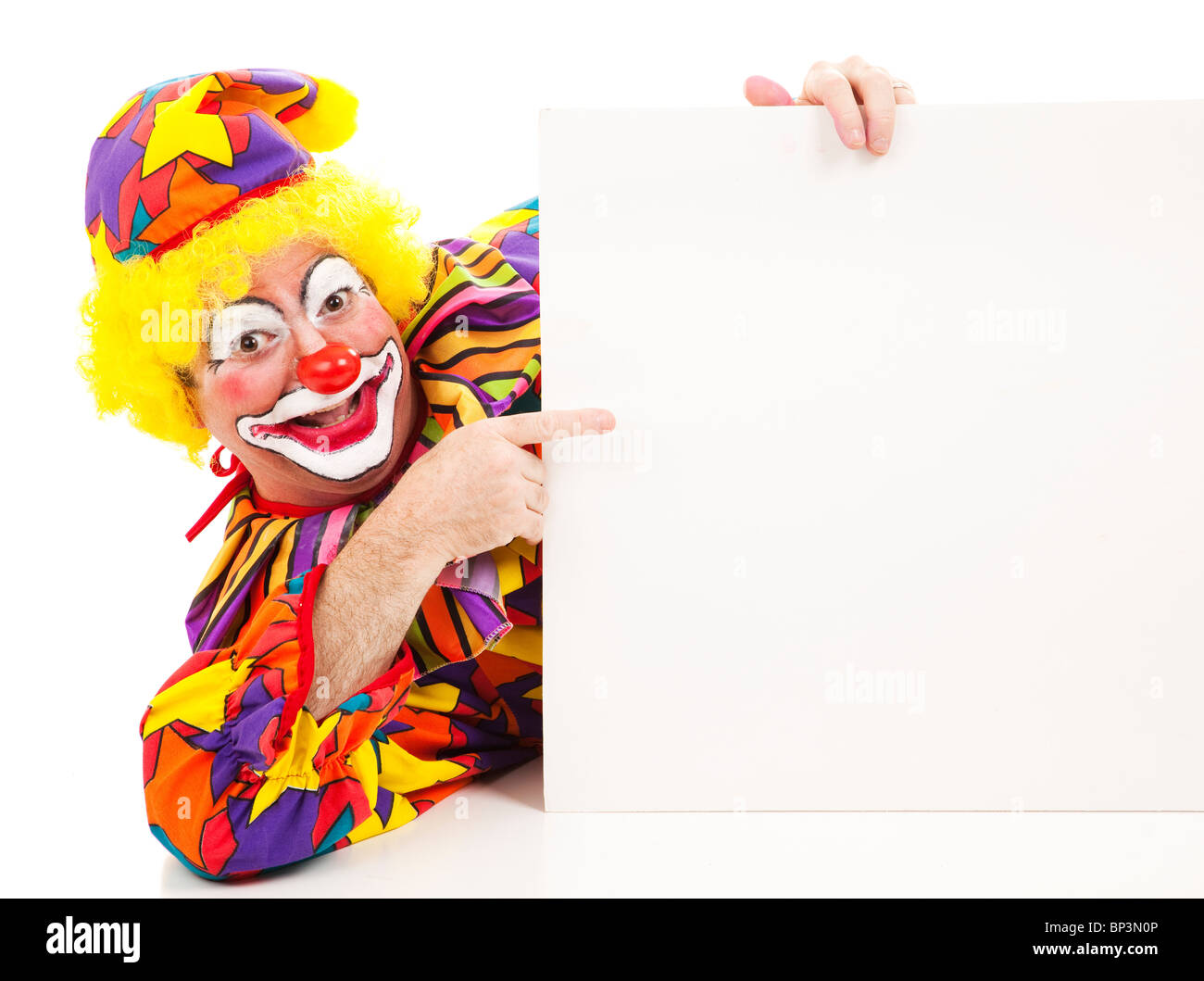 Circus clown pointing blank white hi-res stock photography and images ...