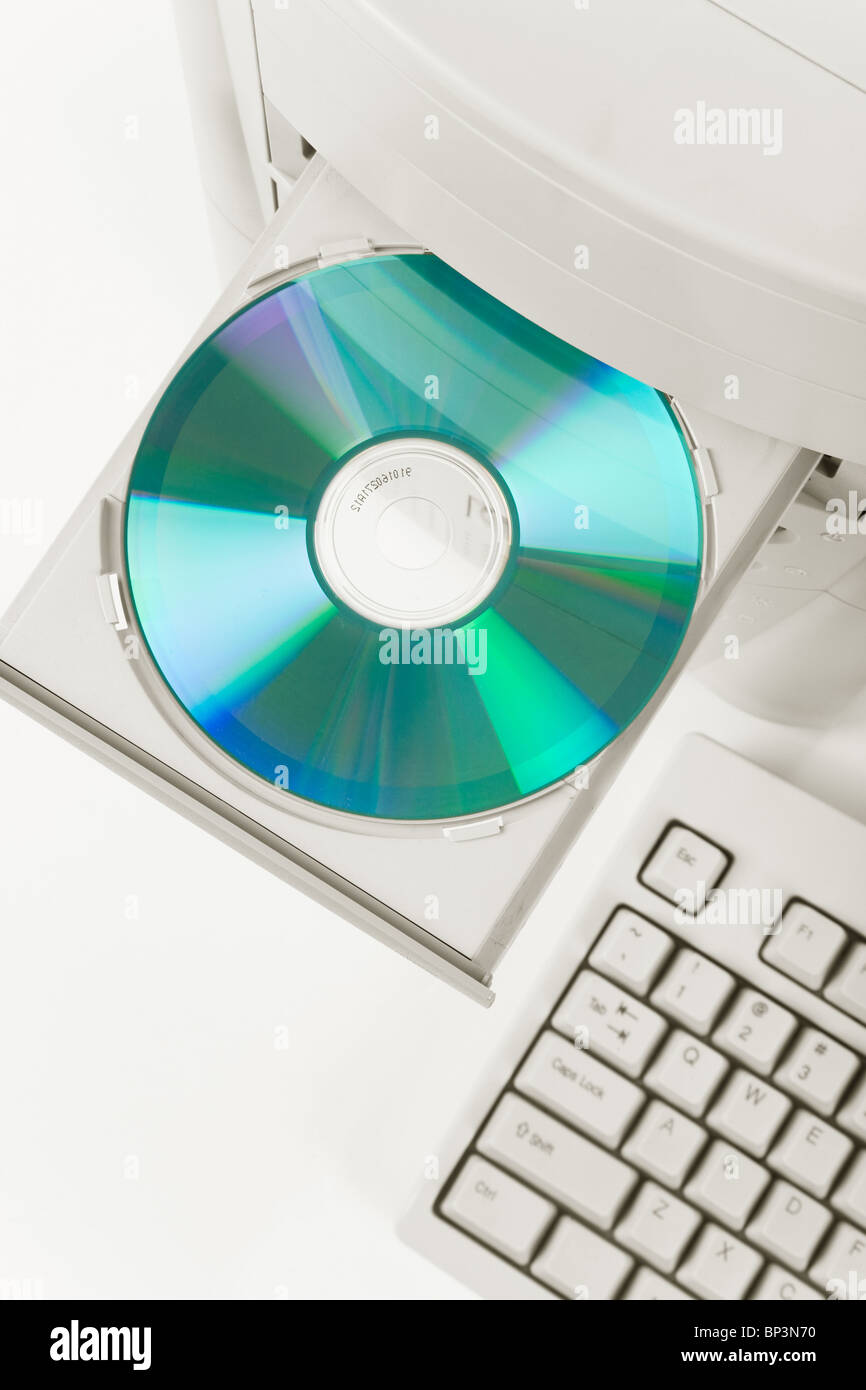 Desktop Computer and CD-ROM Drive close up shot Stock Photo - Alamy