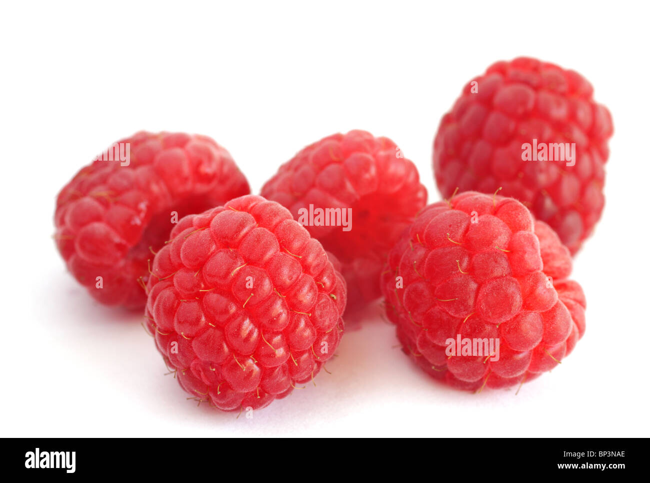 Raspberry berries close up on Cut Out Stock Images & Pictures - Alamy