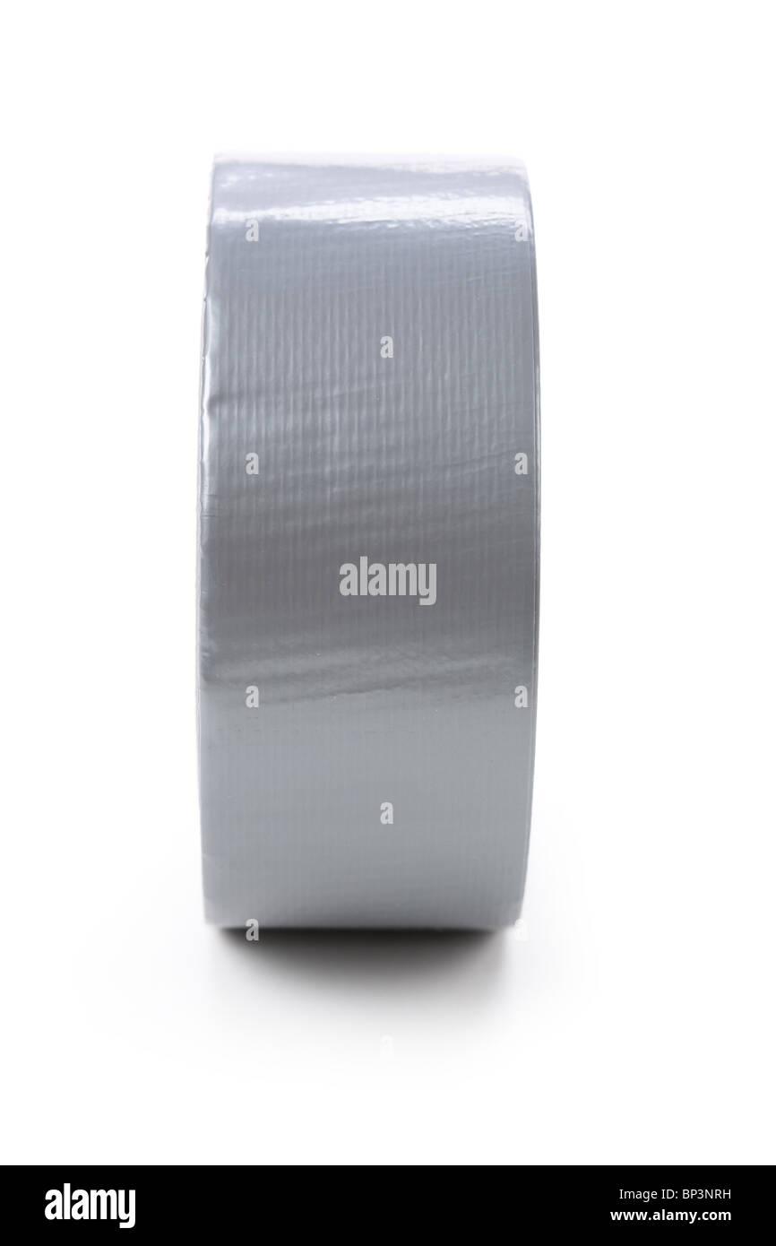 a roll of Grey Duct Tape with white background Stock Photo - Alamy