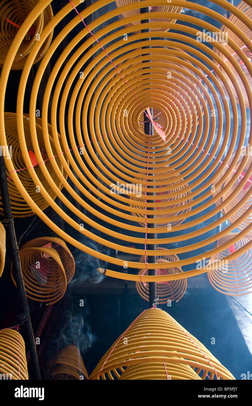 China Hong Kong New Territories Tai Po area. Man Mo Temple Stock Photo ...