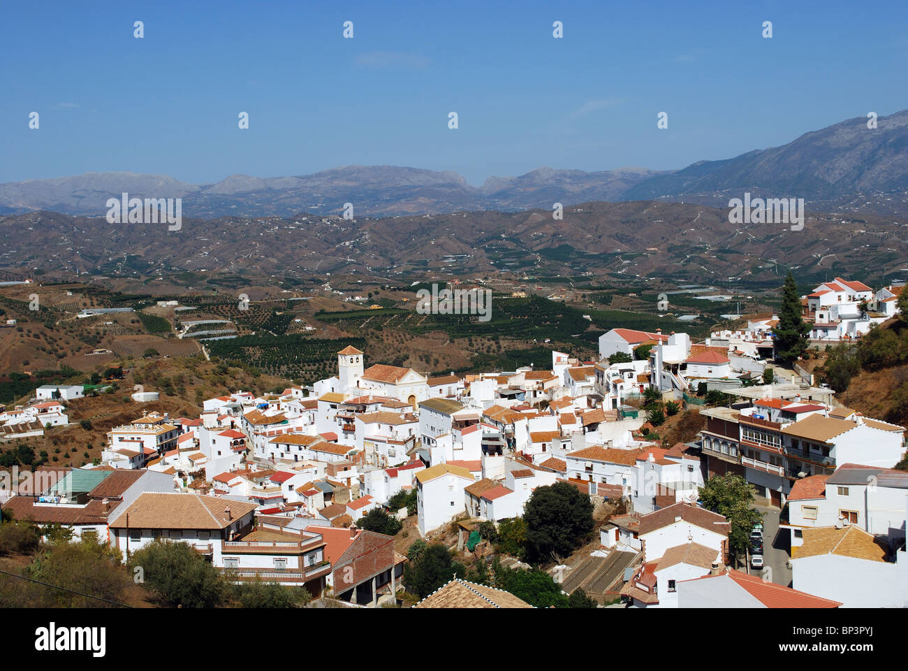 Whitewashed village (pueblo blanco), Iznate, Costa del Sol, Malaga ...