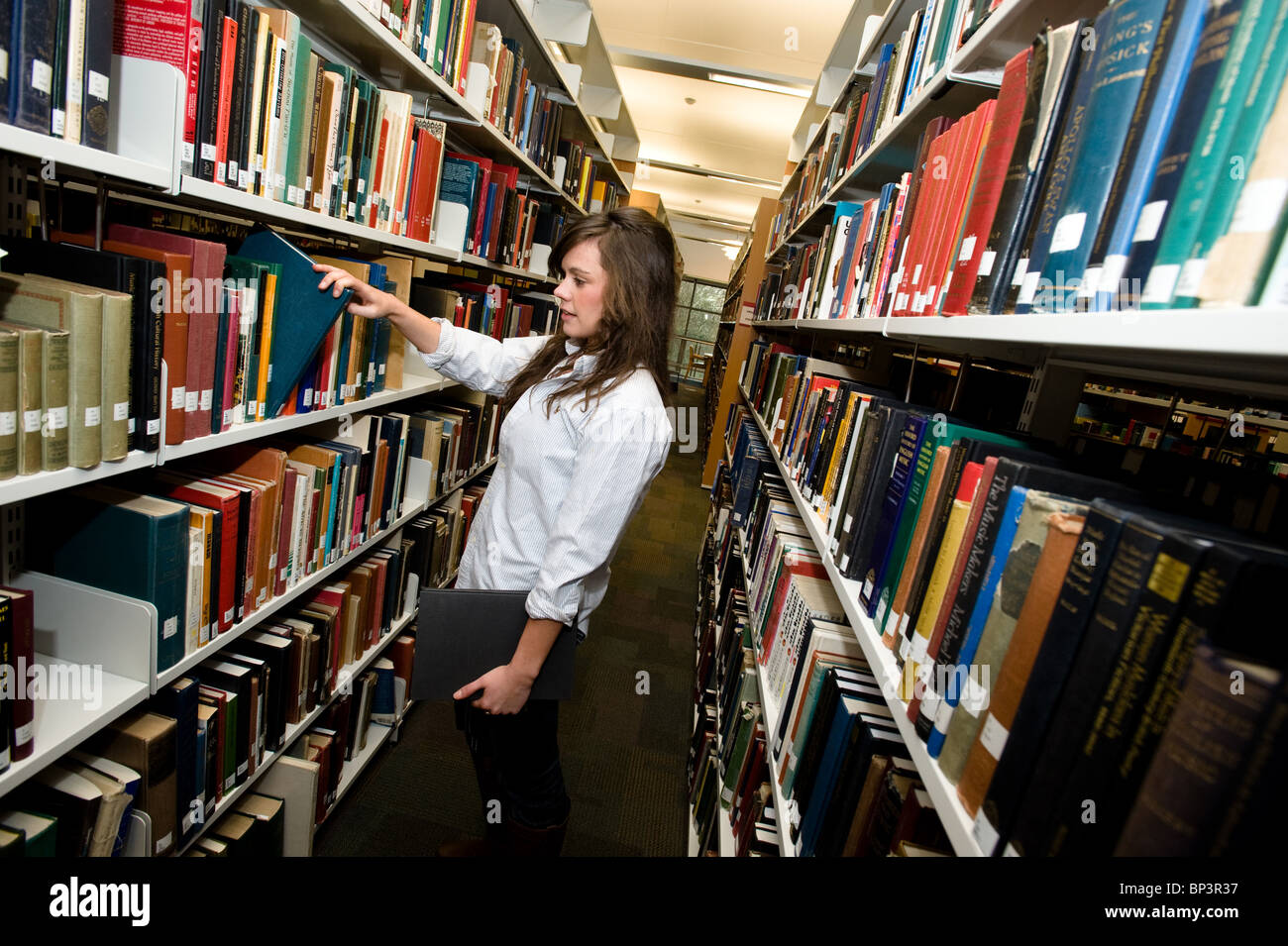 Students studying in a University library Stock Photo - Alamy