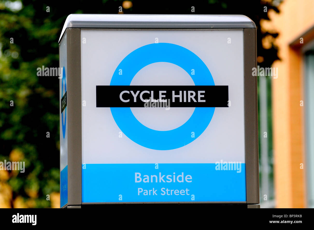 London cycle hire logos and bikes Stock Photo - Alamy
