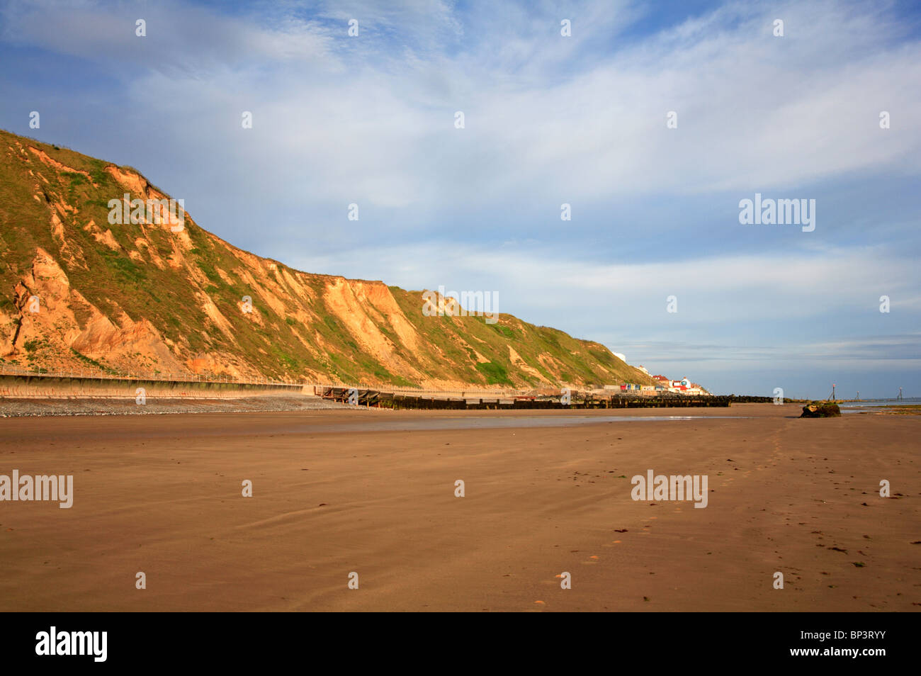 Cliffs and beach to the east of Sheringham, Norfolk, England, United ...