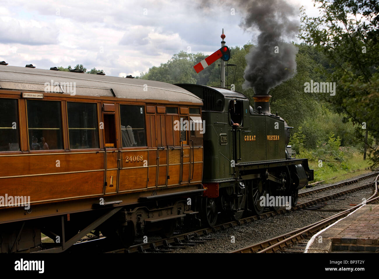 Prairie Tank, Ex GWR No. 5164 at Highly Station, Severn Valley Railway ...