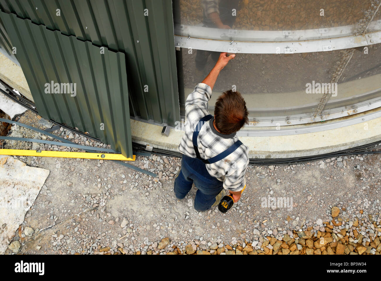 Construction of storage tanks at Rothwell bio farm, UK, 2010 Stock ...